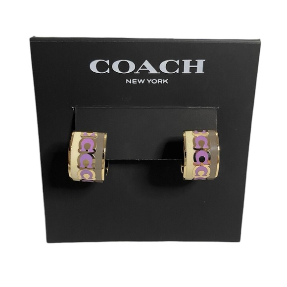 Coach | Jewelry | Coach Signature Hoop Earrings | Poshmark